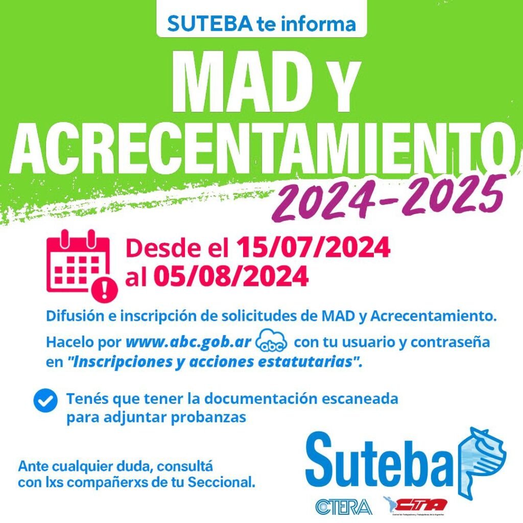 Suteba La Cotsa-Gral. Lavalle te asesora para MAD y ACRECENTAMIENTO ...